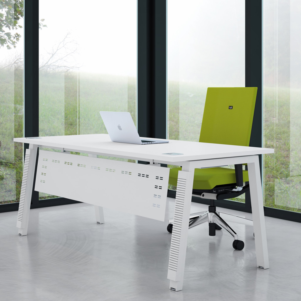 Linnea White Office Bench Desk