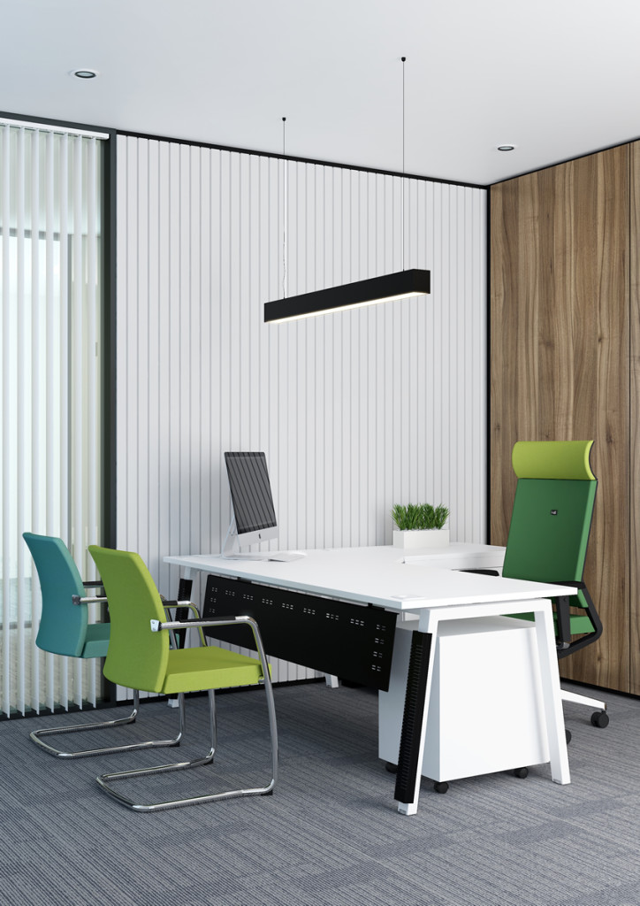 Linnea White Office Bench Desk