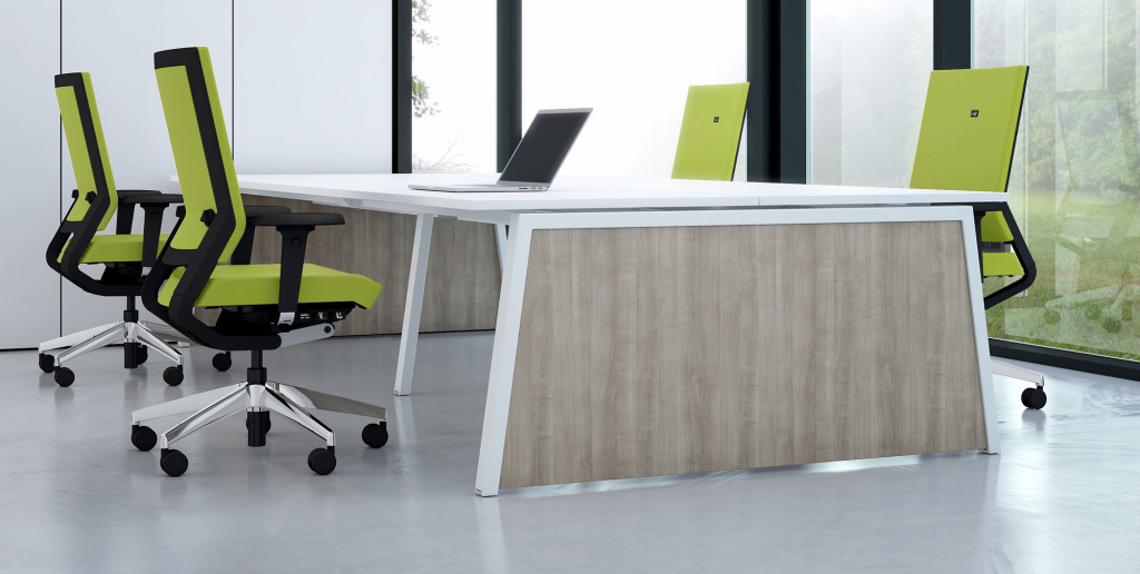 Linnea White Office Bench Desk